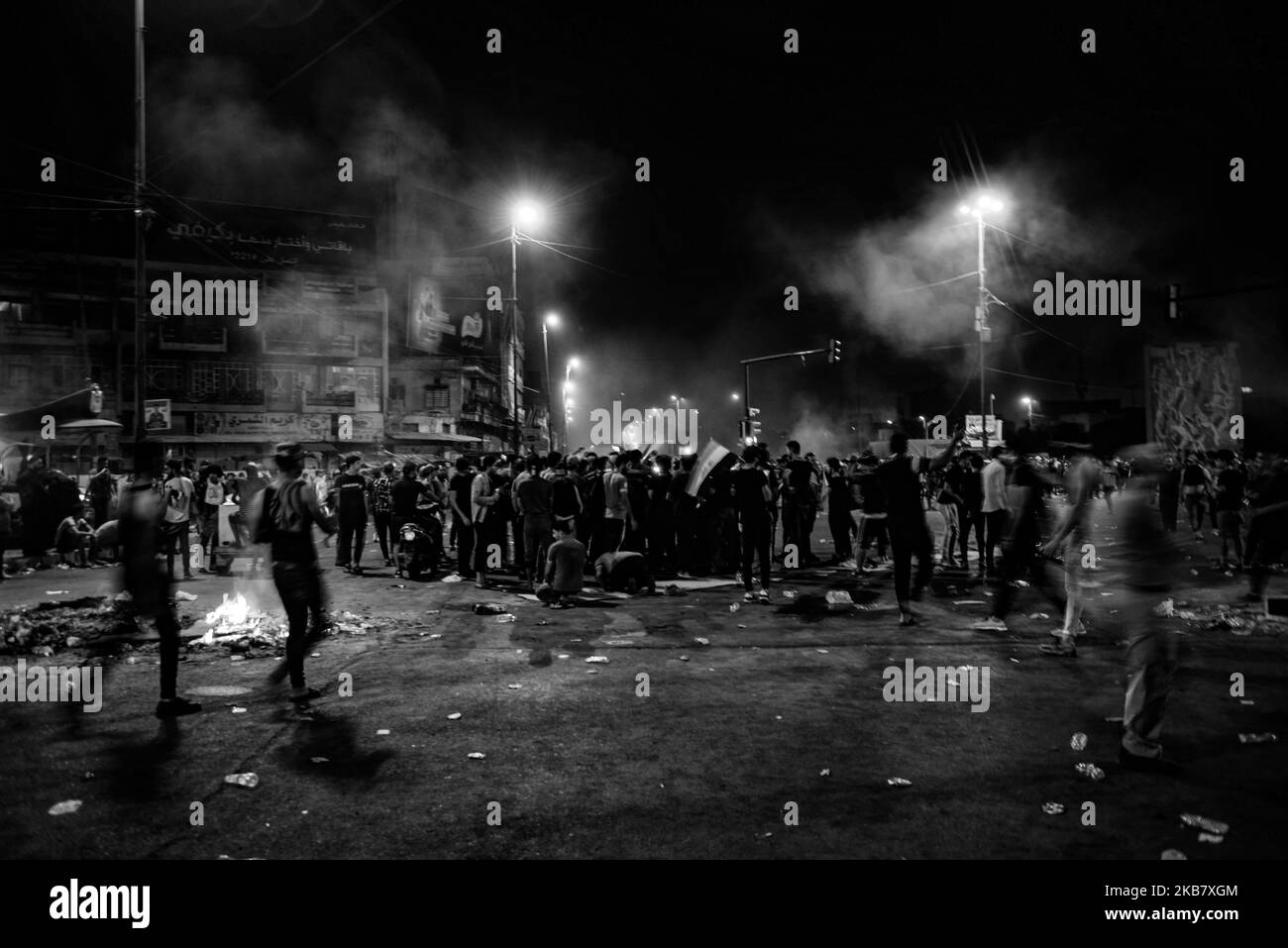 (EDITOR NOTE: This image has been converted in black and white) Iraqi ...