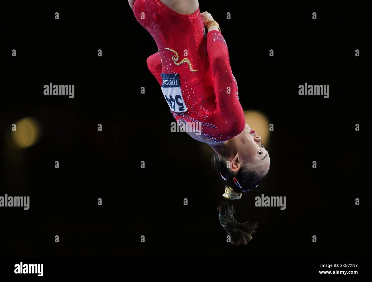 Yile Chen of China during balance beam for women at the 49th FIG ...