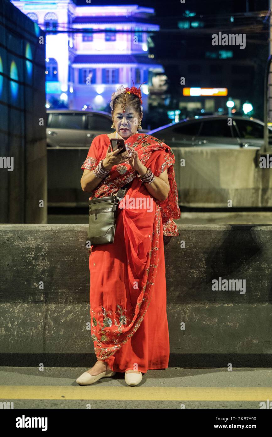 Worshippers celebrate the end of the 9-day long Navratri festival on ...