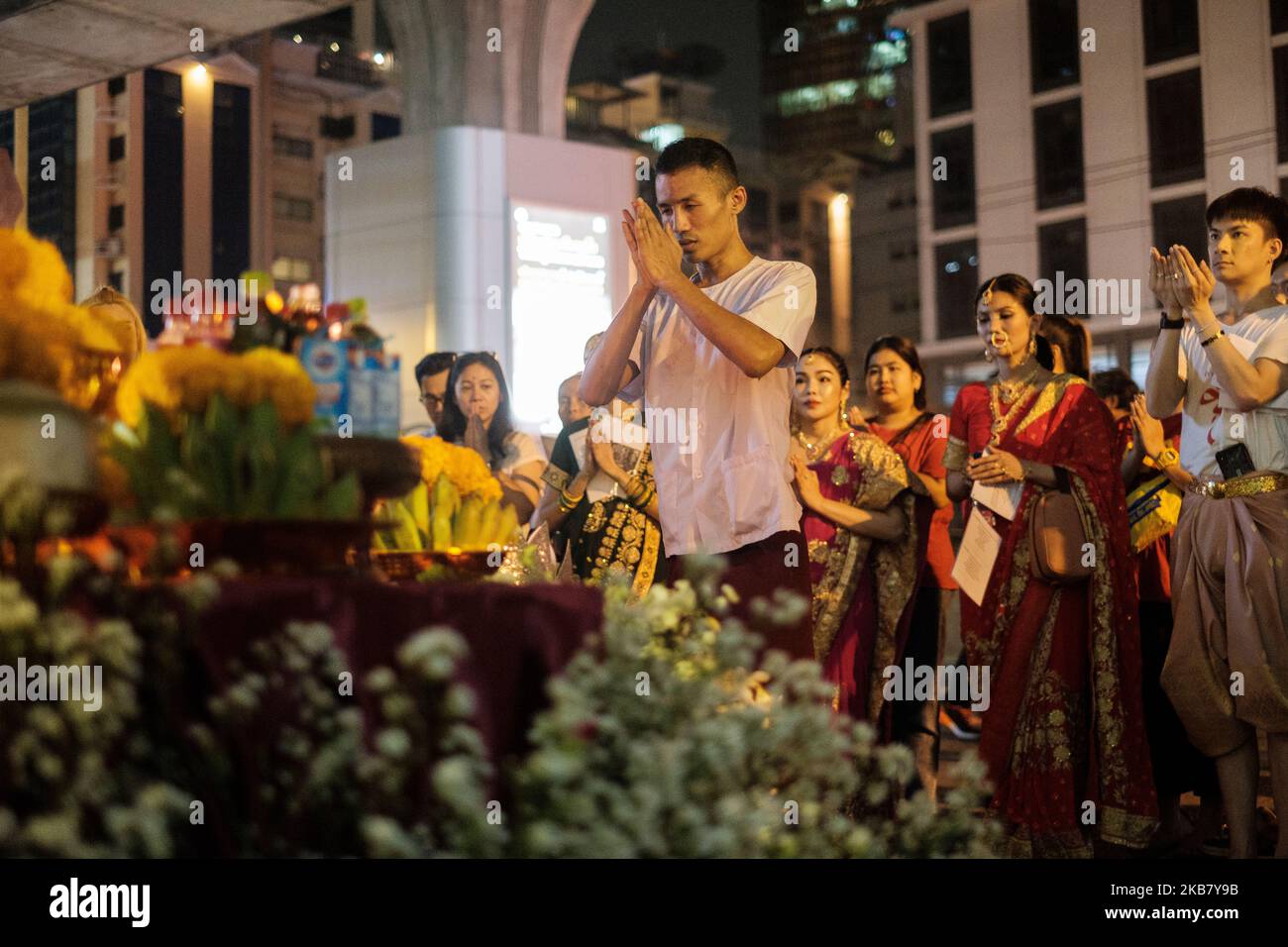 Worshippers celebrate the end of the 9-day long Navratri festival on ...
