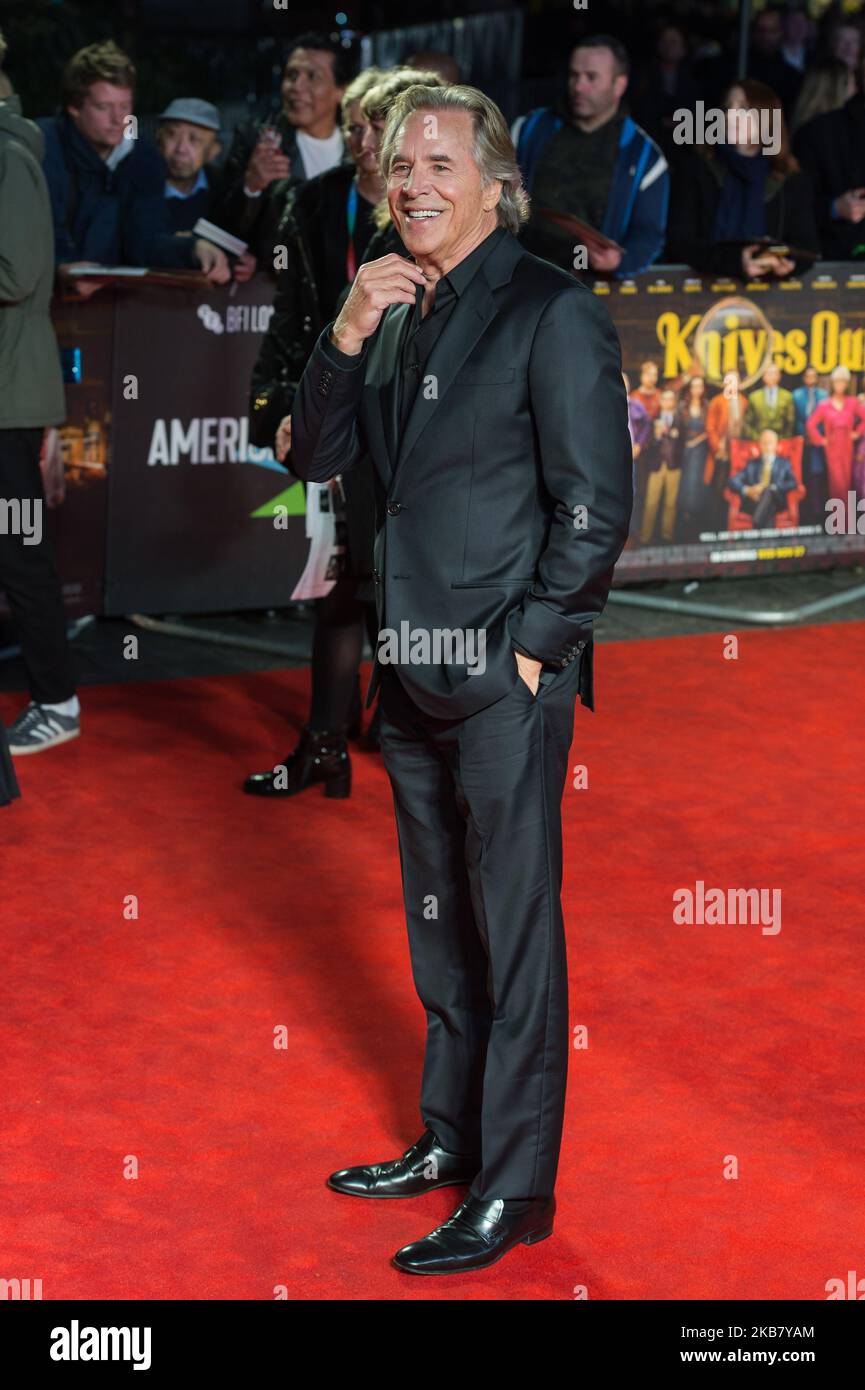 Don Johnson attends the European film premiere of 'Knives Out' at Odeon ...
