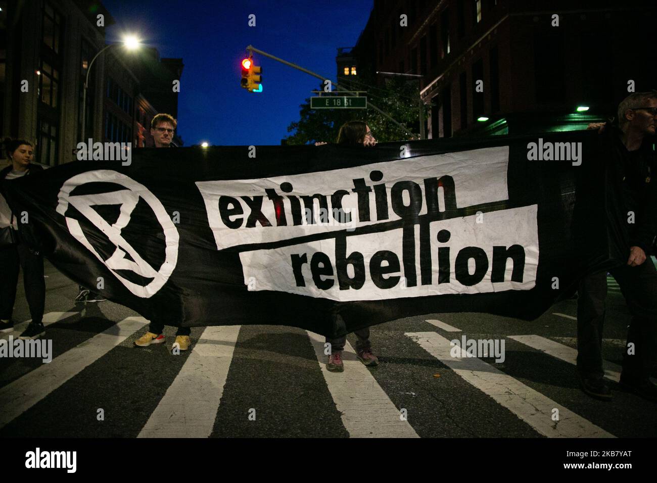 On Tuesday, October 8, activists with Extinction Rebellion New York ...