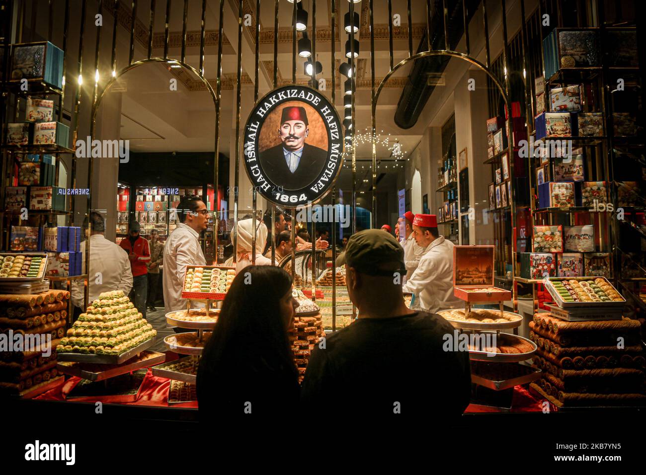 Tourists look at the Hafiz Mustafa sweets famous since 1864 Istiklal ...