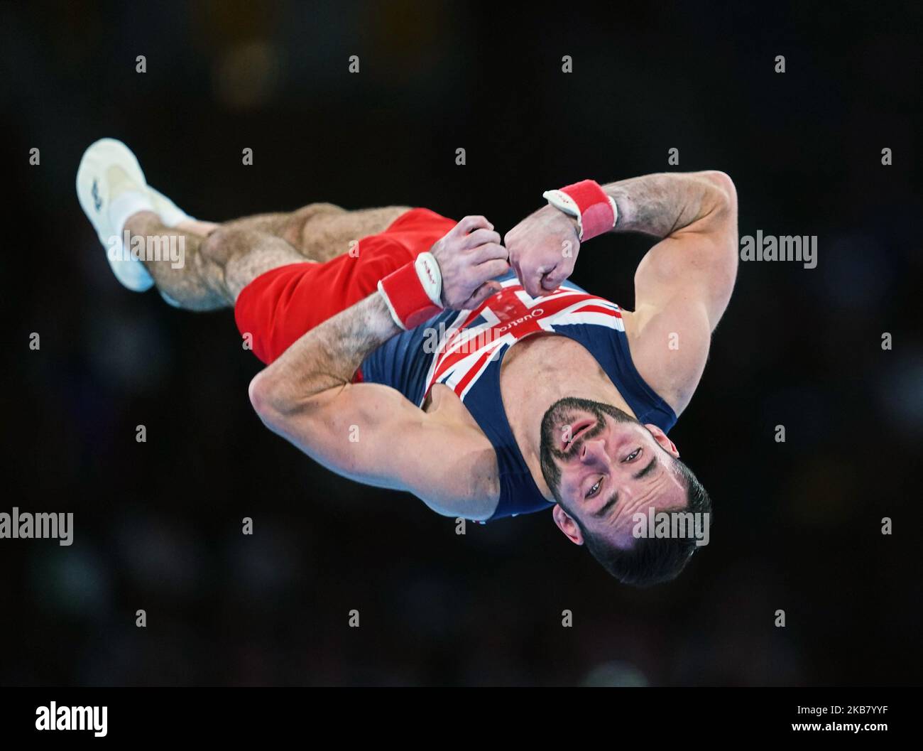 James Hall of Great Britain during floor exercise for men at the 49th ...