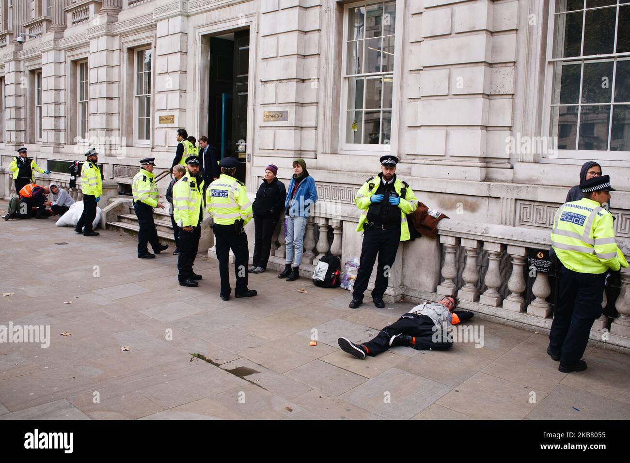 Climate demonstrators arrested on waterloo hi-res stock photography and ...