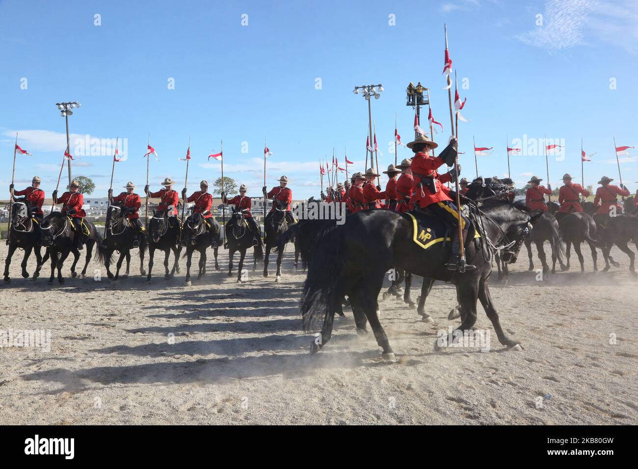 Members of the RCMP (Royal Canadian Mounted Police) perform on ...