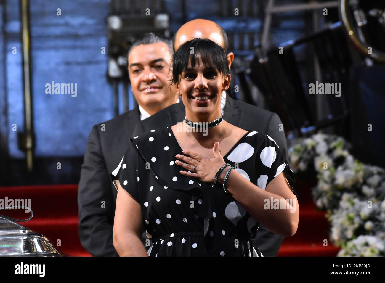Marysol Estrella Ortíz Noreña during a posthumous tribute of Singer ...