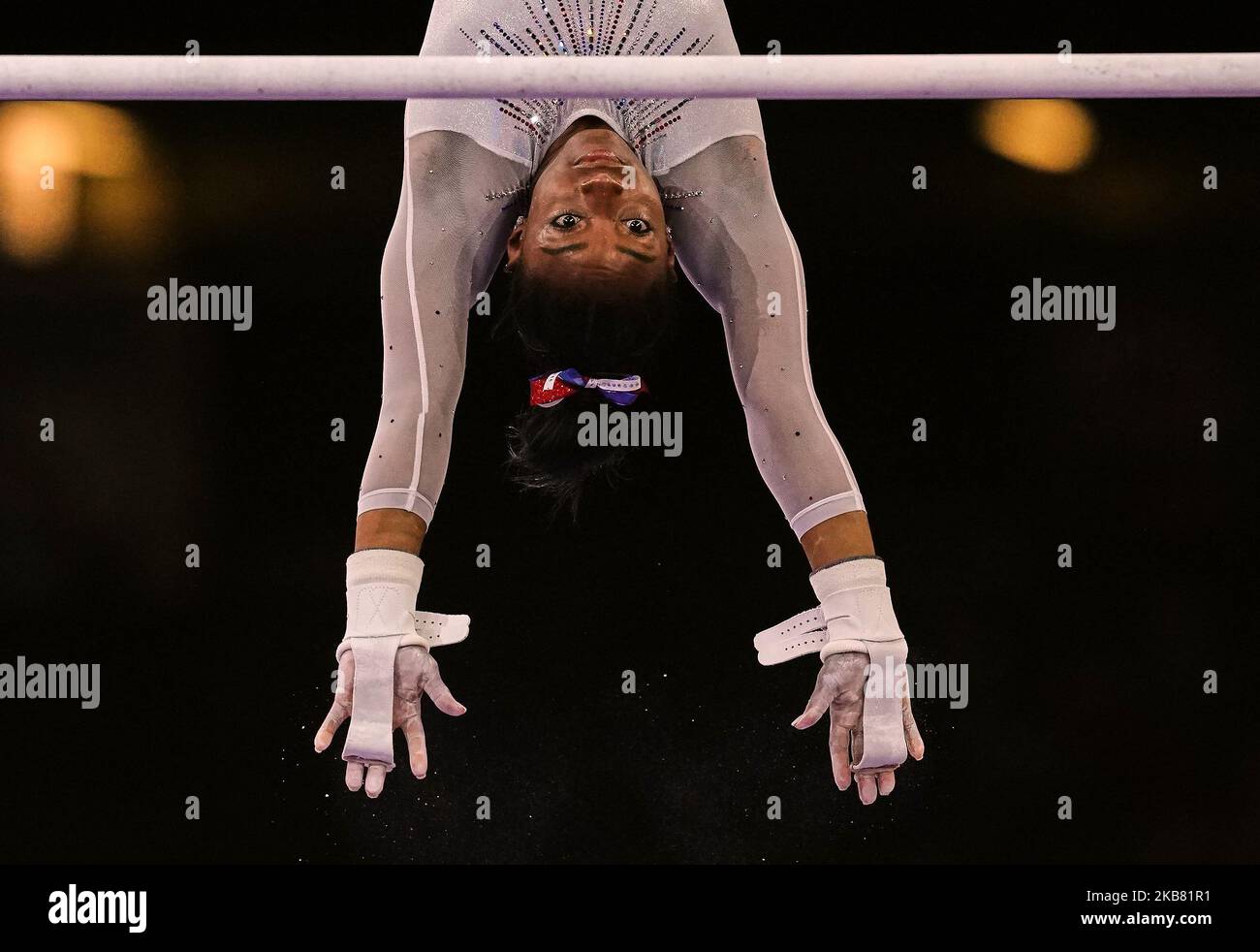 Simone Biles of United States of America during uneven bars for women ...