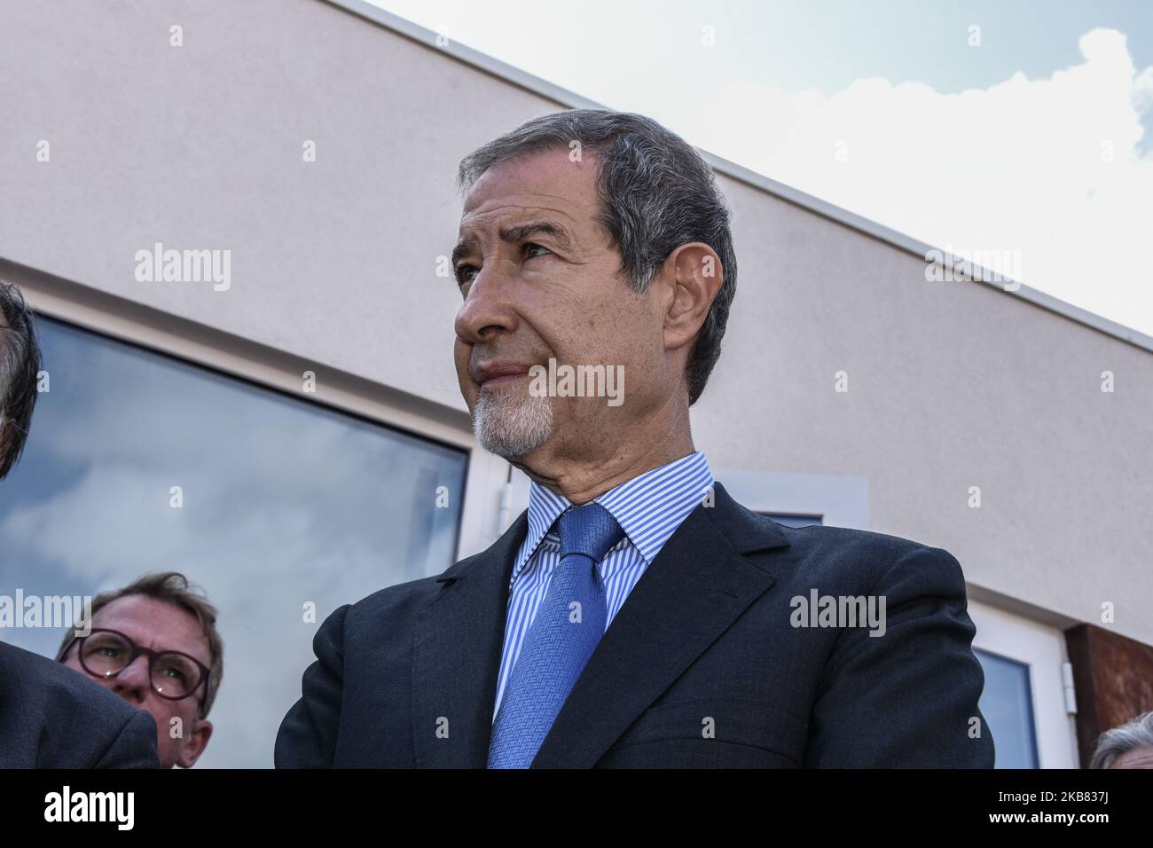 the president of the Sicilian Region, Nello Musumeci during the ...