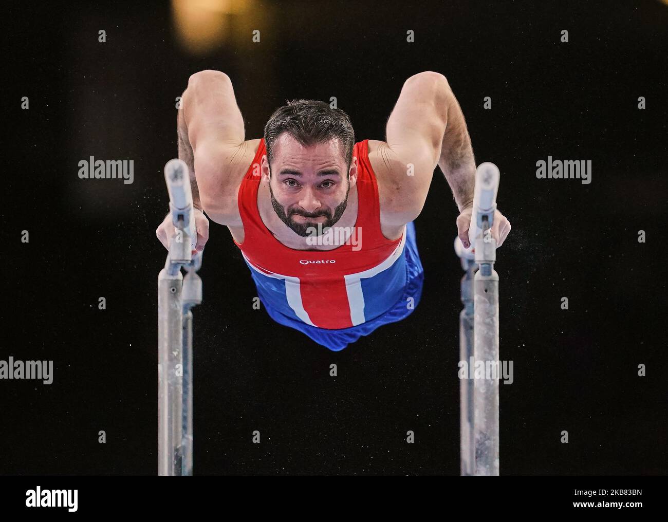 James Hall of Great Britain during parallel bars for men at the 49th ...