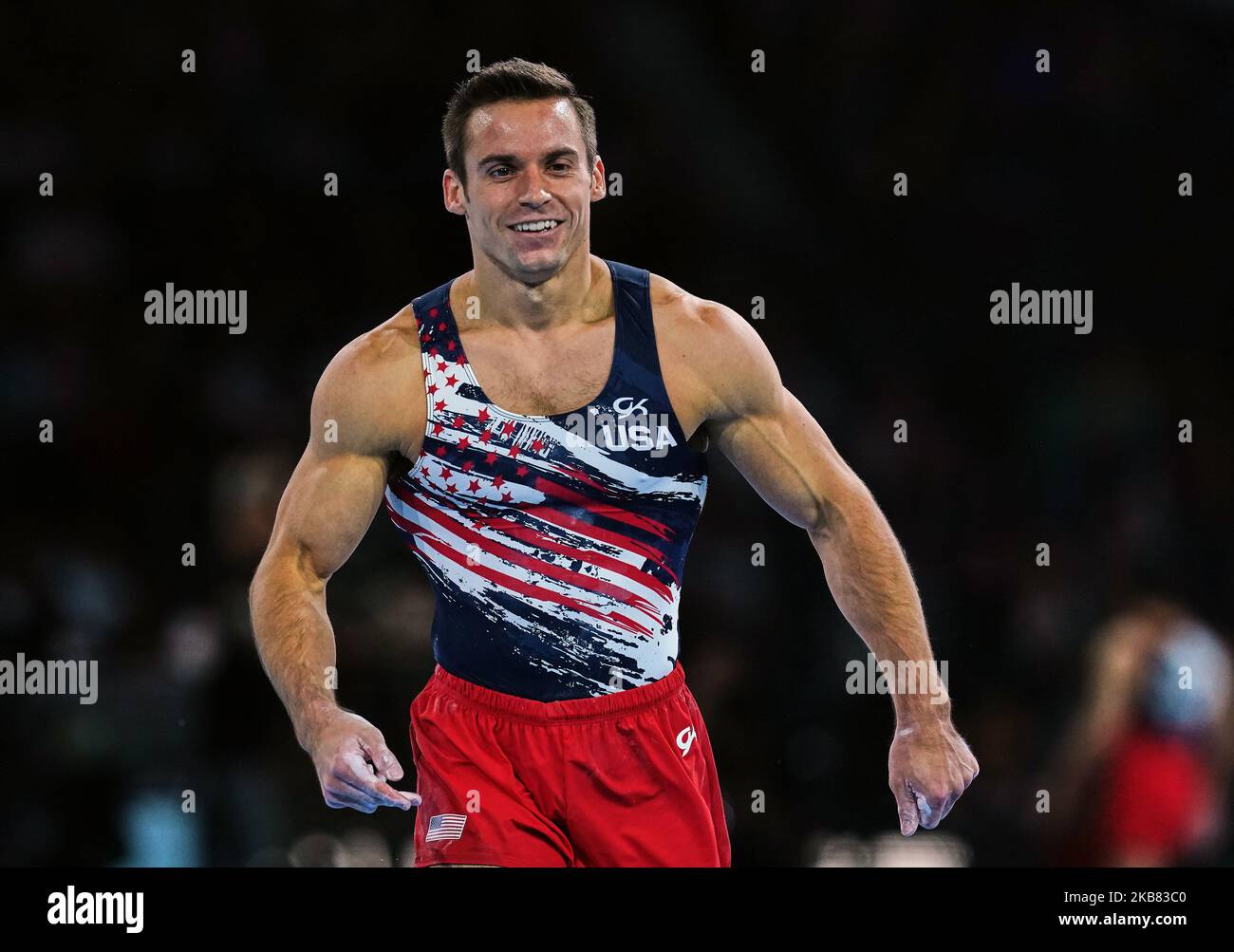 Samuel Mikulak of United States of America during floor exercise for ...