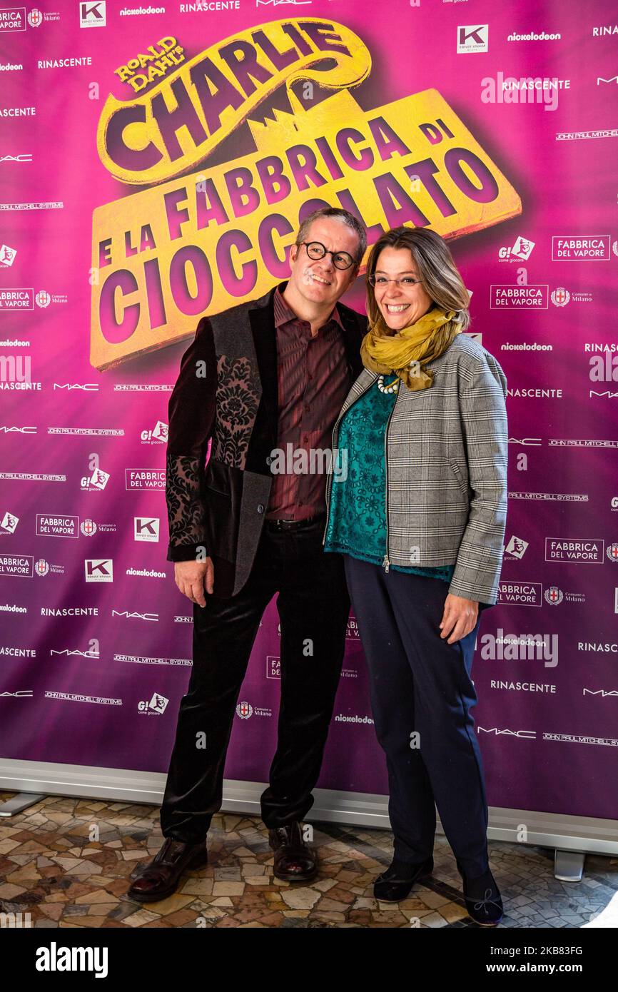 Ernst Knam, Anna Scavuzzo attending the photocall for the musical ...
