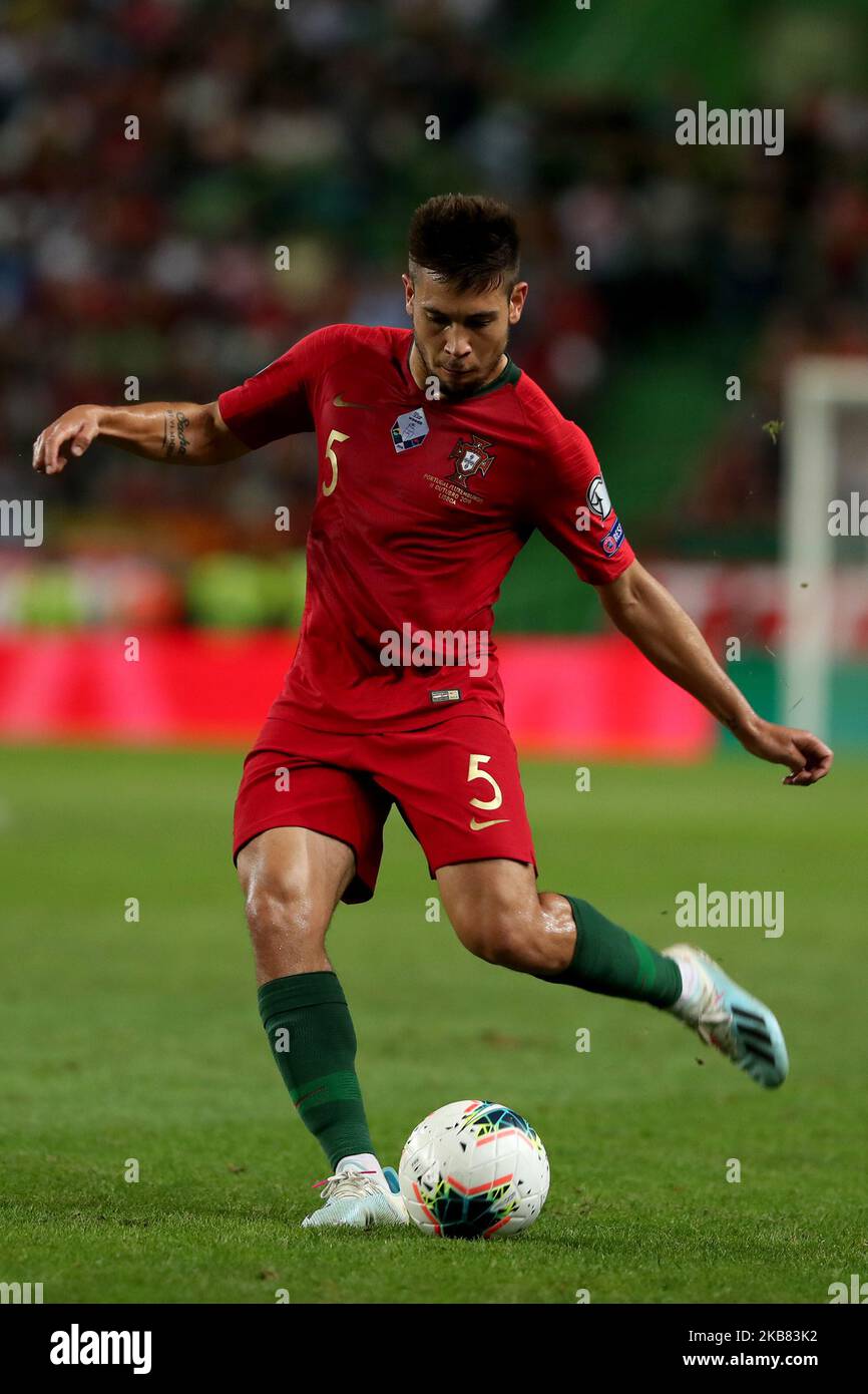 Portugal's defender Raphael Guerreiro in action during the Euro 2020 ...