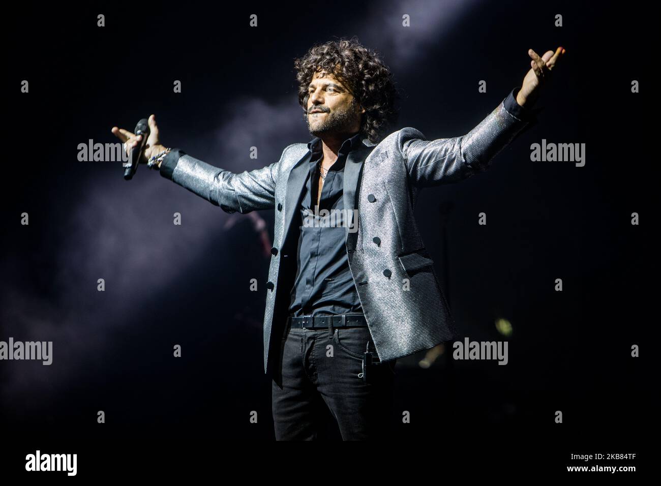 Francesco Renga performs live at Teatro degli Arcimboldi on October 11 ...