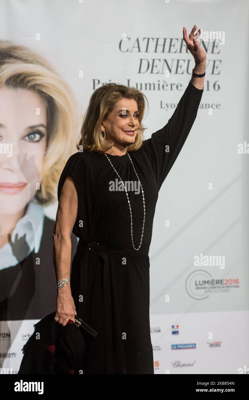 Catherine Deneuve attends Award Ceremony of the Lumiere Prize in Lyon ...