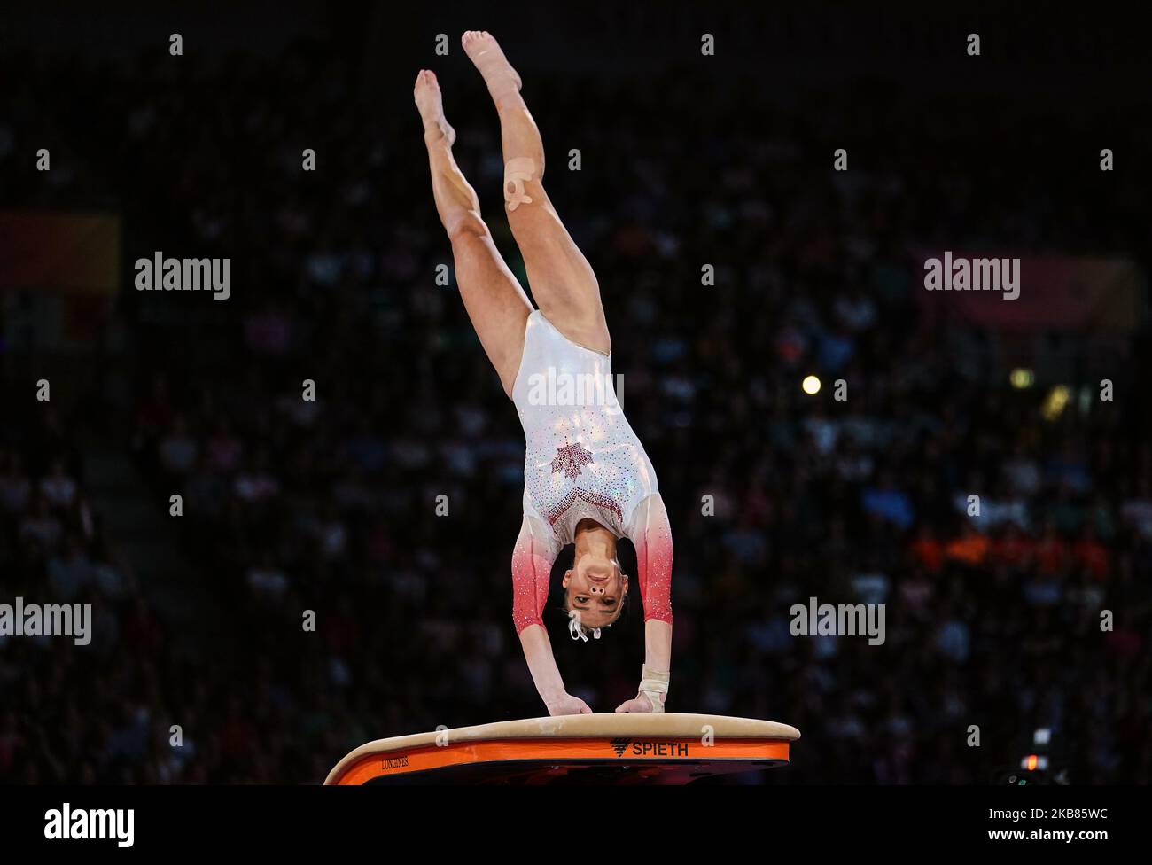Shallon Olsen of Canada during vault for women at the 49th FIG Artistic ...