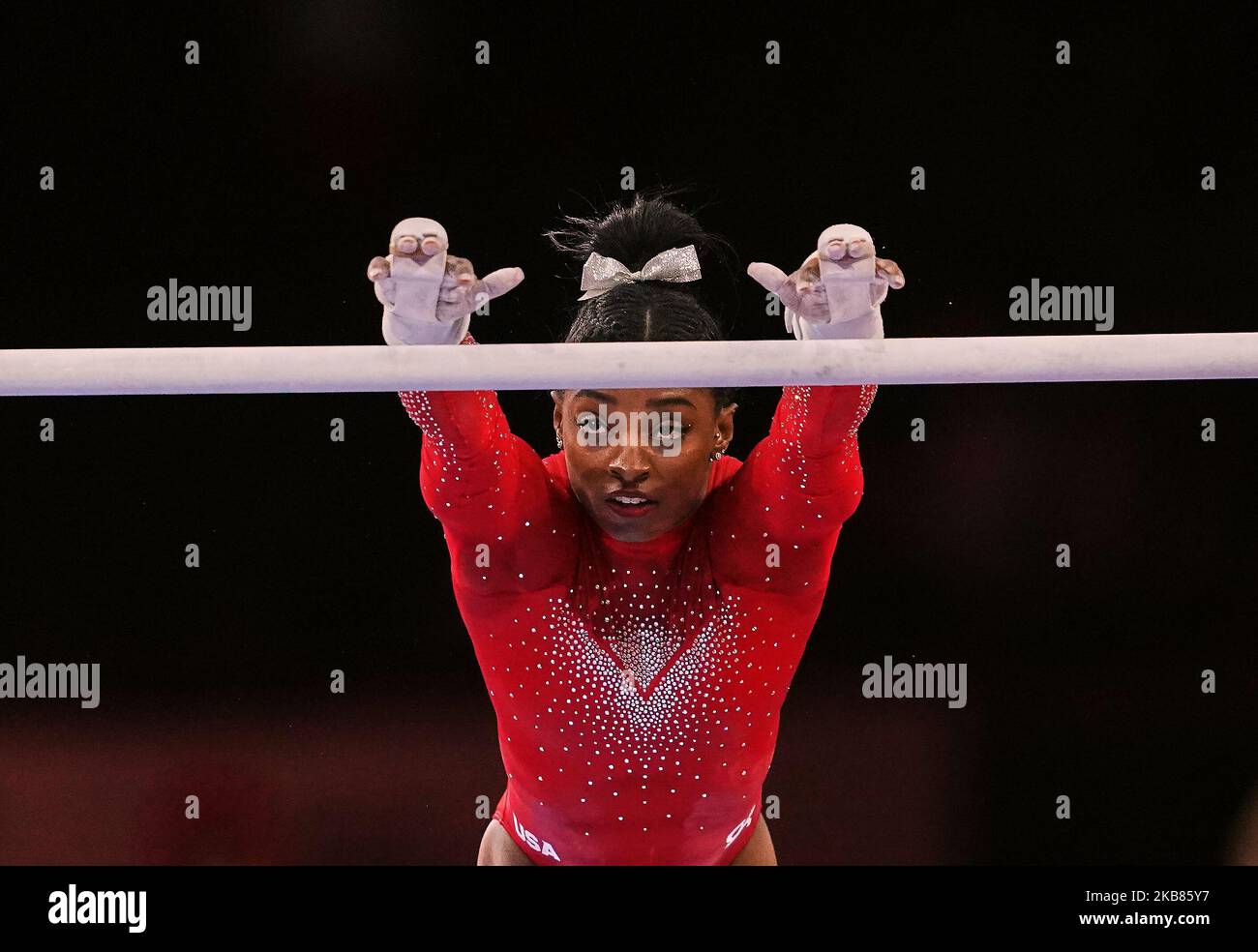 Simone Biles of United States of America during uneven bars for women ...