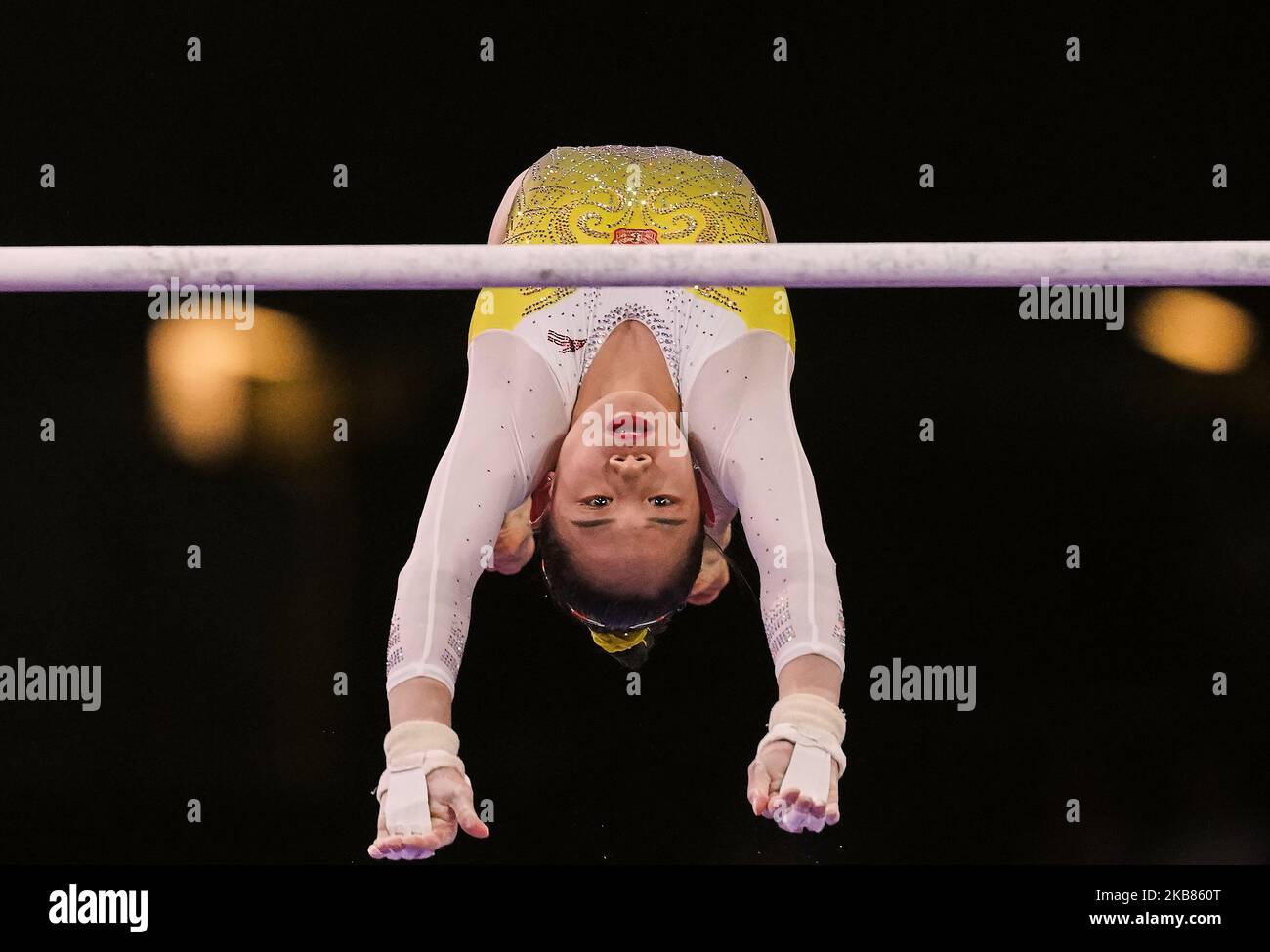 Tingting Liu of China during uneven bars for women at the 49th FIG ...