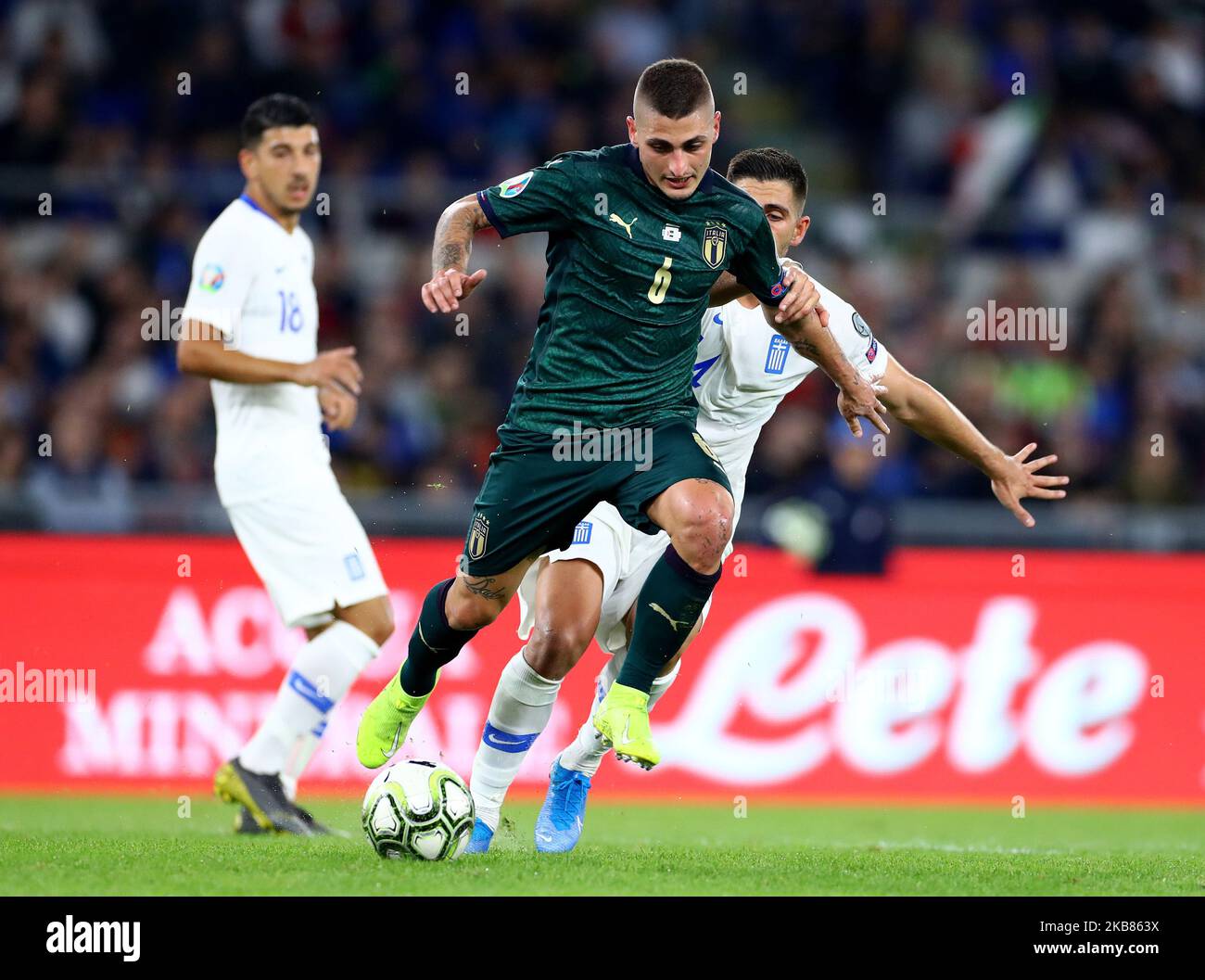 Marco Verratti of Italy in action during the Group J European ...