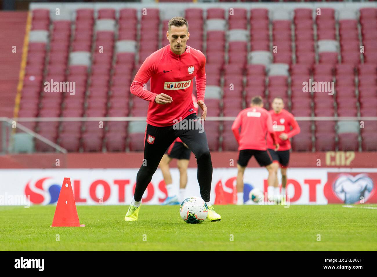 Arkadiusz Milik of Poland during a training before EURO 2020 qualifier ...