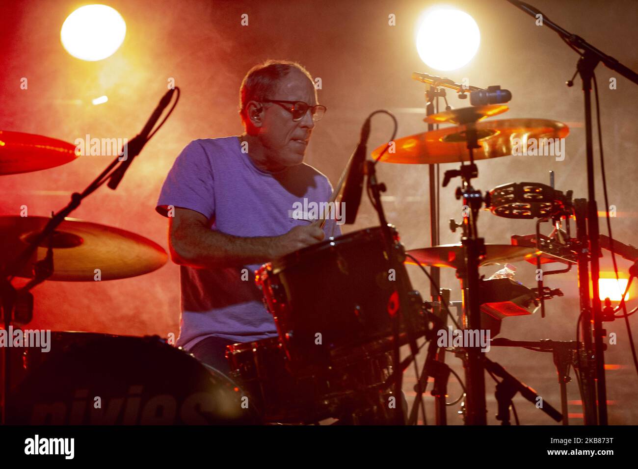 David Lovering of the american alternative rock band Pixies performing ...