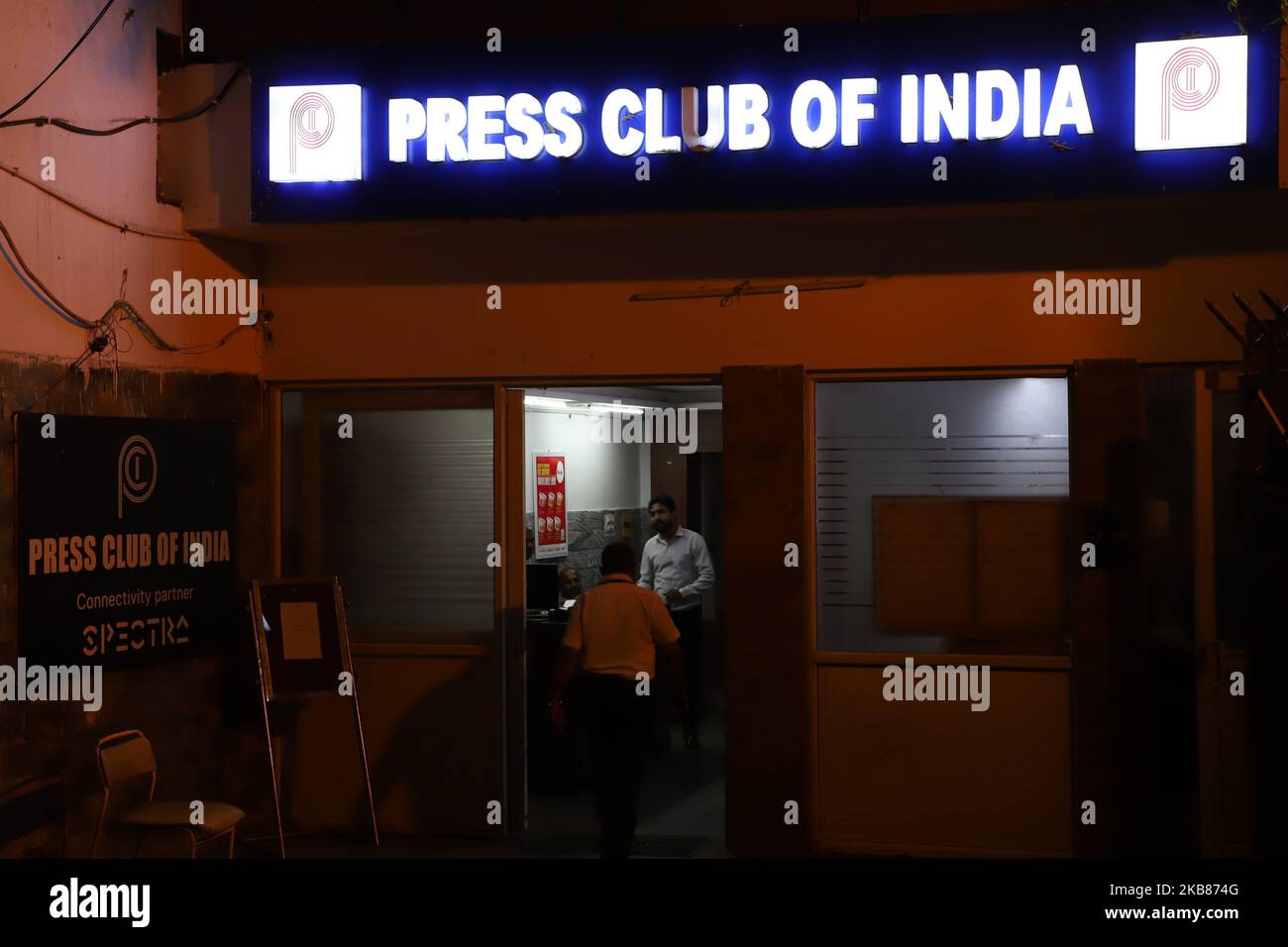 People enter Press Club of India in New Delhi India on 12 October 2019 ...