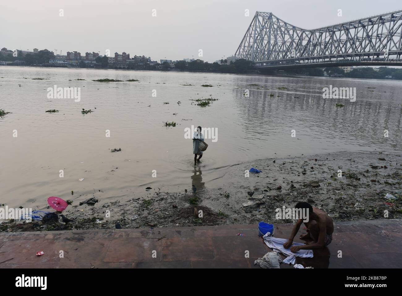 Ganga river (An Indian river) pollution in Kolkata, India, 13 October ...