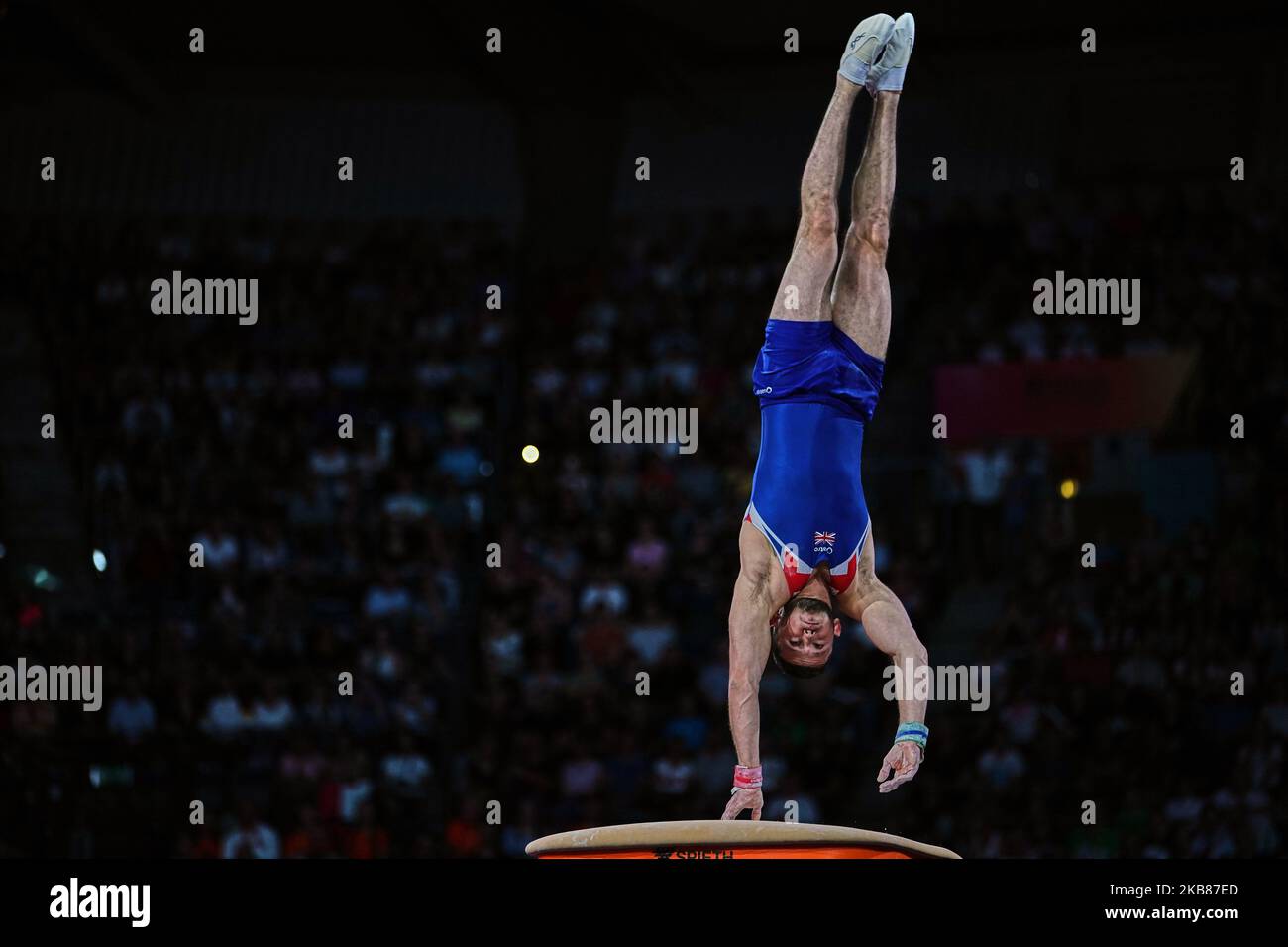 Dominick Cunningham of Great Britain during vault for men at the 49th ...