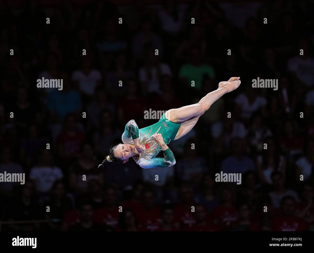 Tingting Liu of China during balance beam for women at the 49th FIG ...