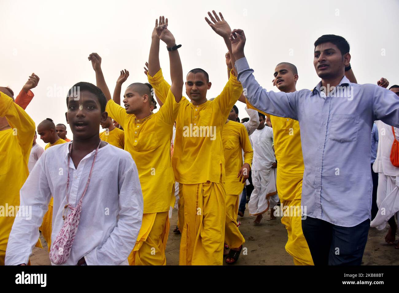 ISKCON devotee chanting Holy names for world peace during 'World Holy ...