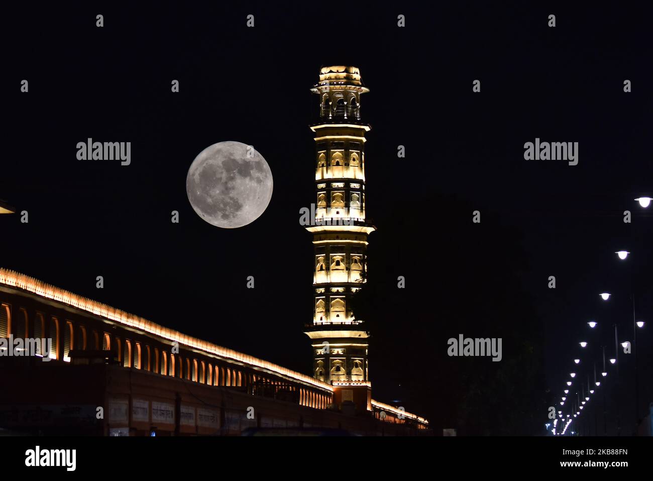 A view of Full Moon on the auspicious day of Sharad Purnima (full moon ...