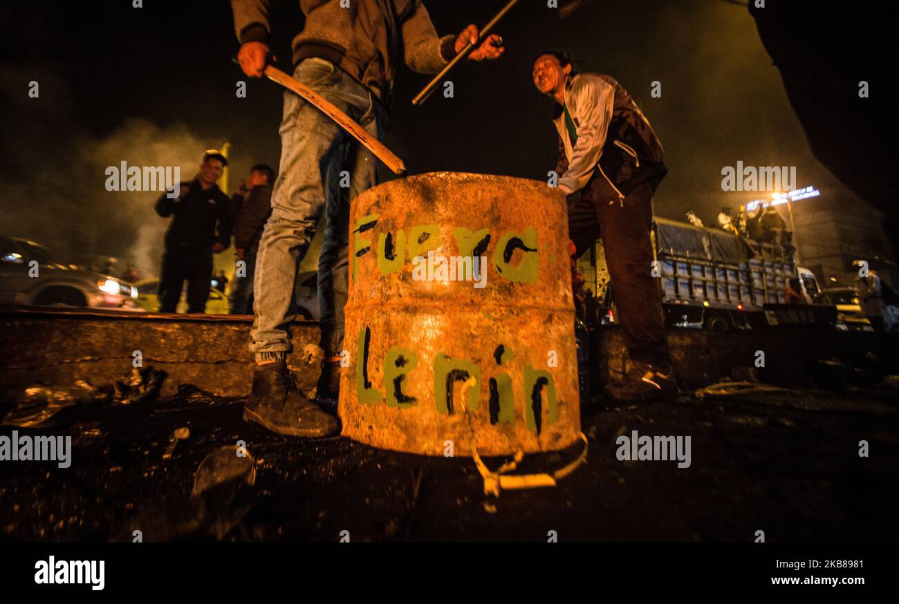 Celebration of the Ecuadorian Indians on 13 October 2019 in Quito ...