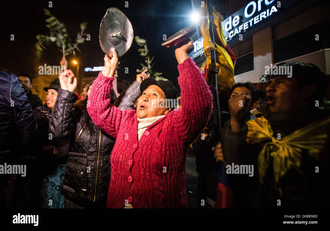 Celebration of the Ecuadorian Indians on 13 October 2019 in Quito ...