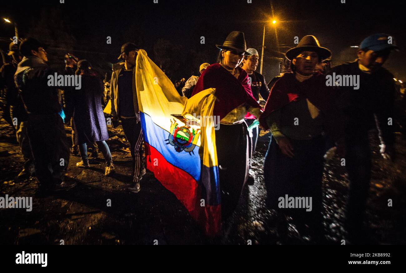 Celebration of the Ecuadorian Indians on 13 October 2019 in Quito ...