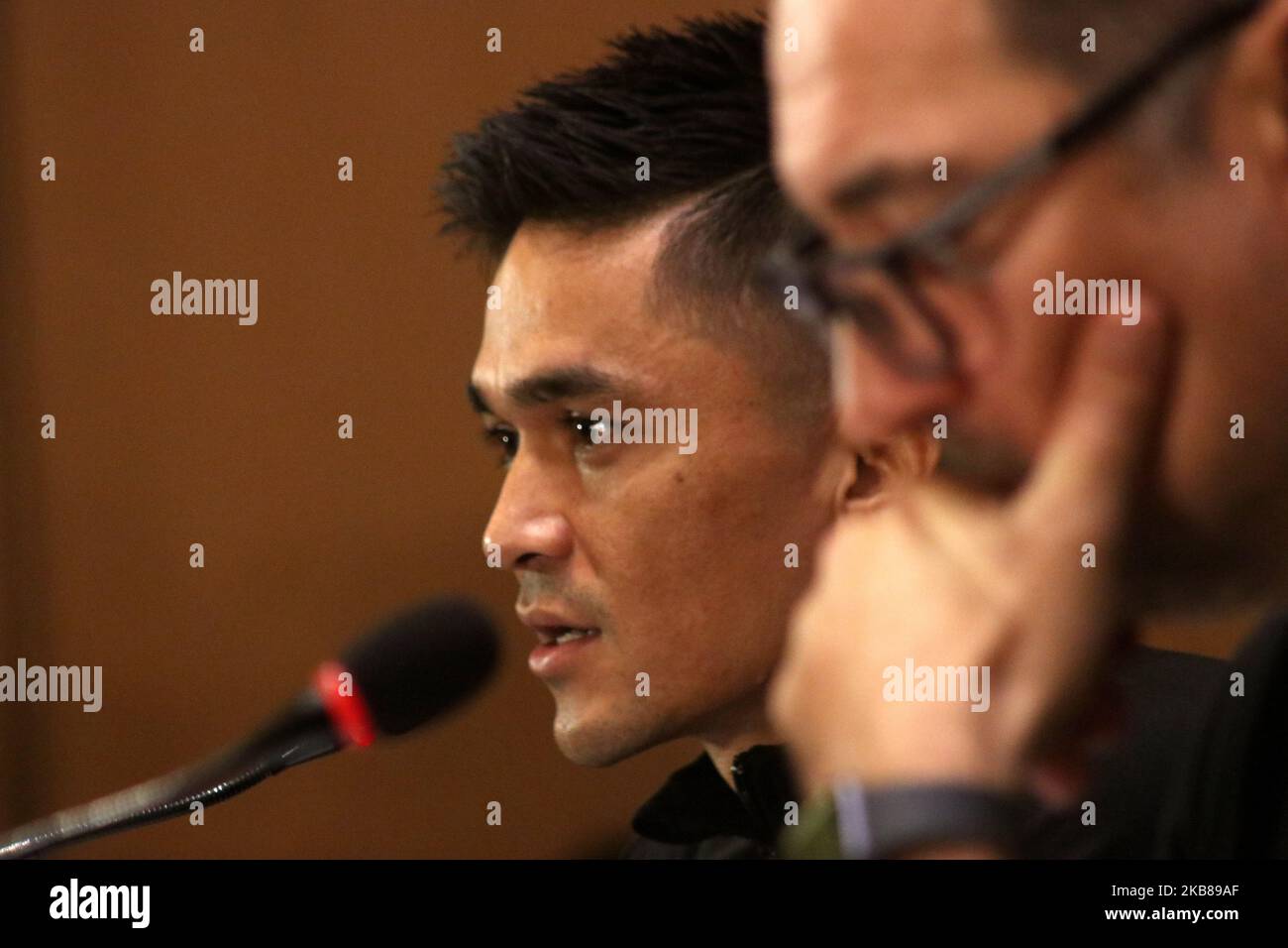 Indian football team Captain Sunil Chhetri and coach Igor Stimac at the ...