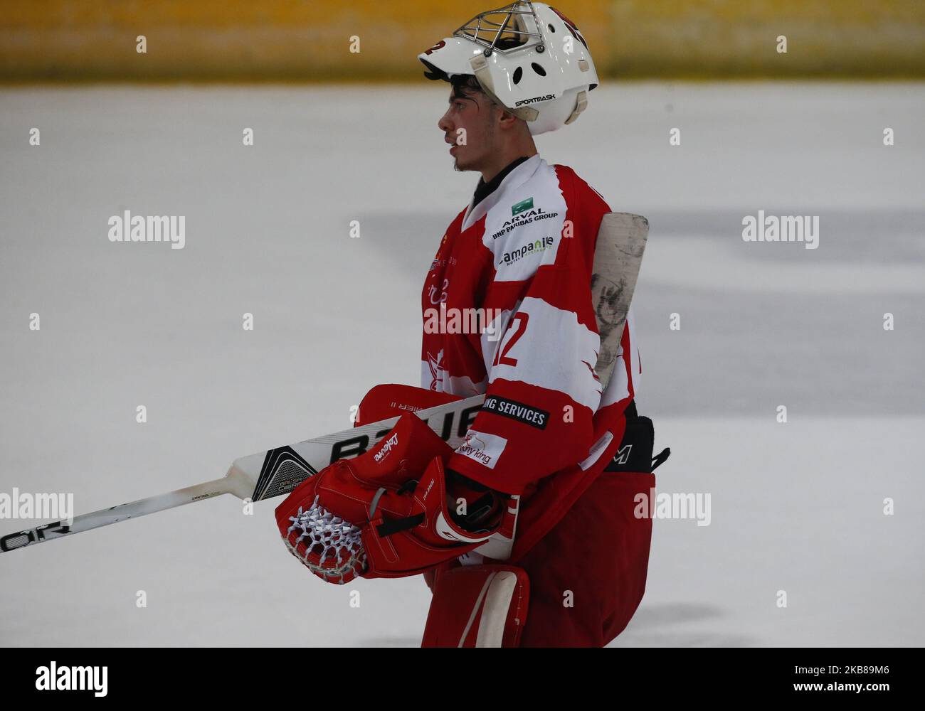 Tyler Perry of Swindon Wildcats during National Ice Hockey League ...