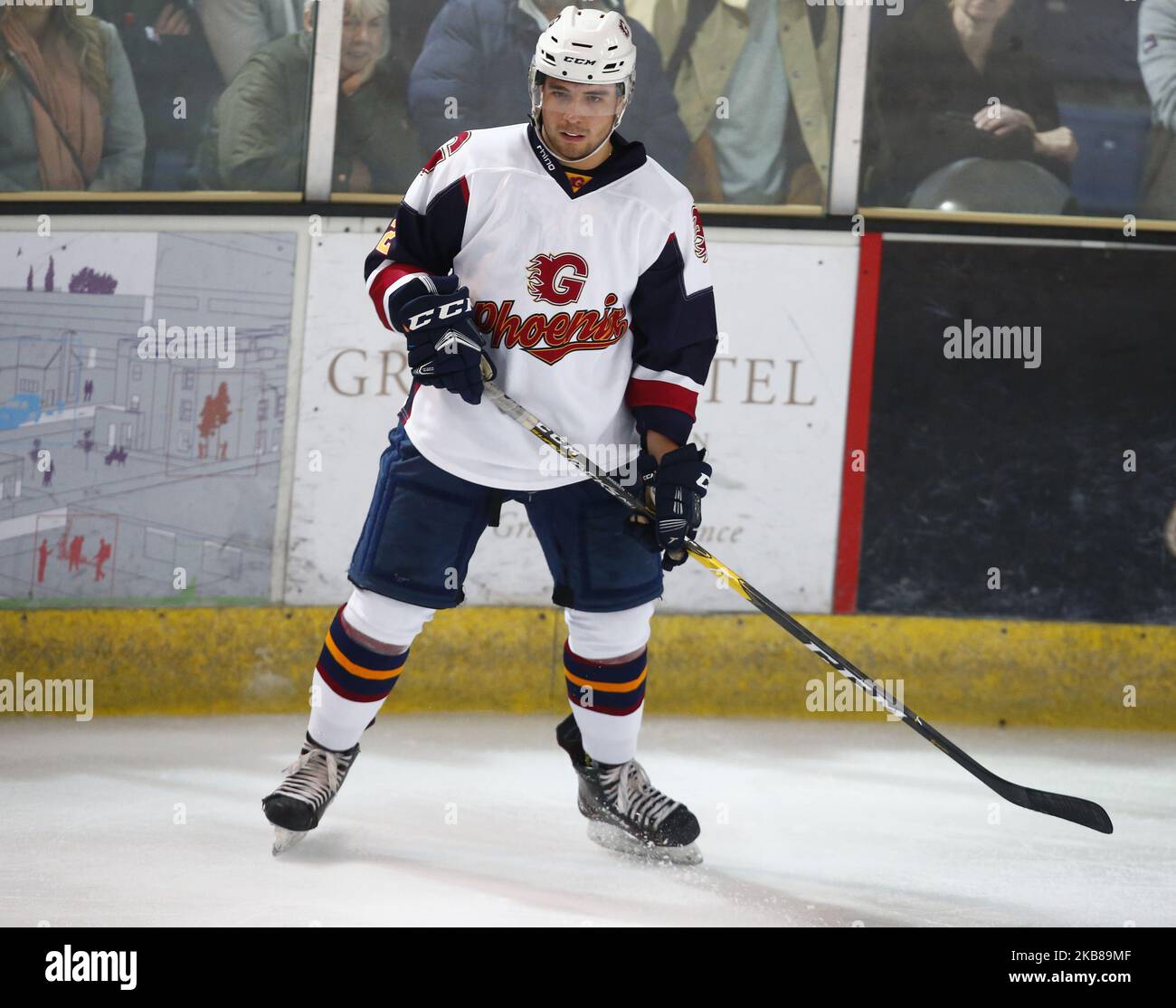 Dario Gorianz of Guildford Phoenix during National Ice Hockey League between Guildford Phoenix ...