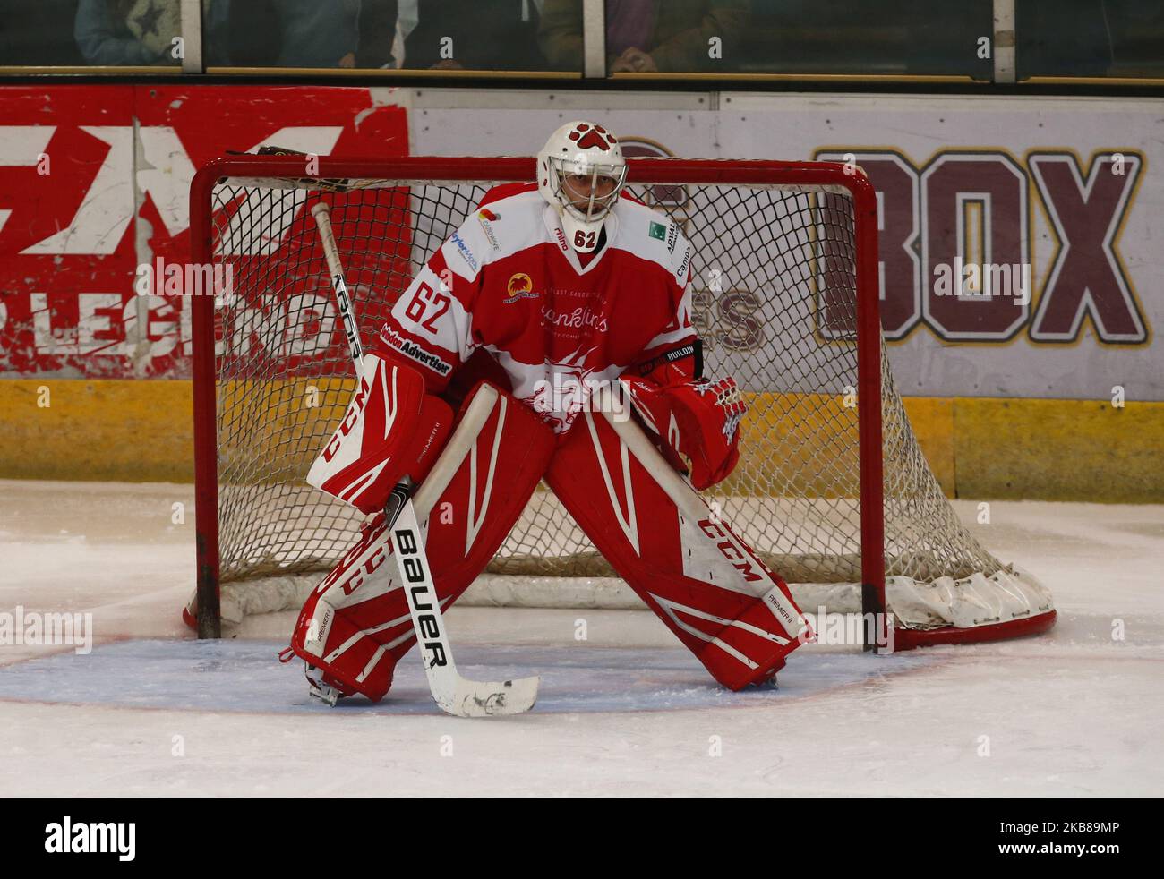 Tyler Perry of Swindon Wildcats during National Ice Hockey League ...