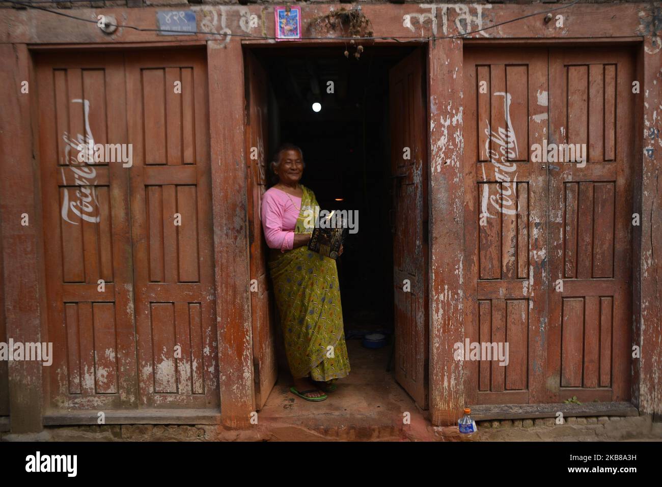 A Devotee carryingg fire torch during Lord Narayan jatra festival in ...