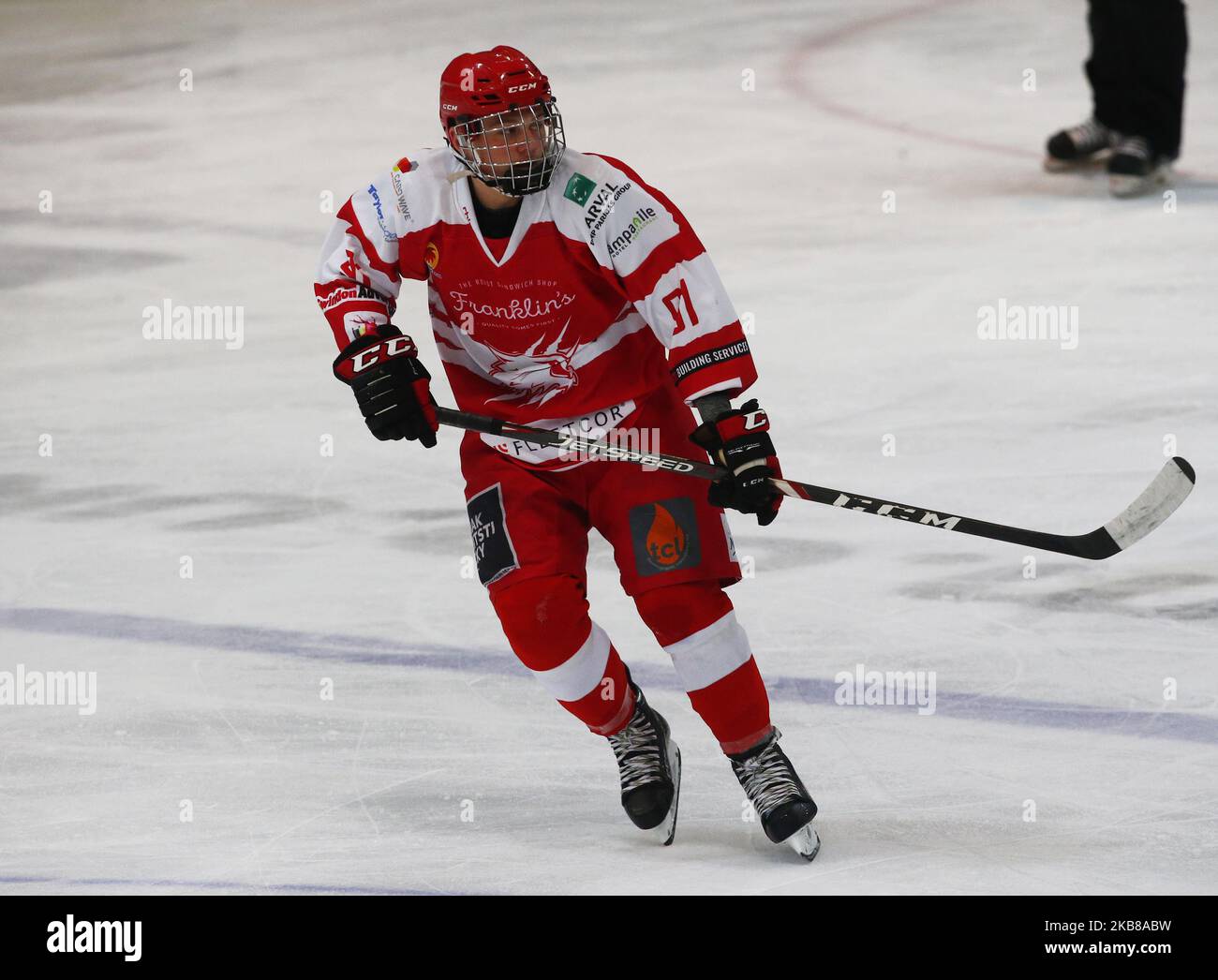 Edger Bebris of Swindon Wildcats during National Ice Hockey League ...