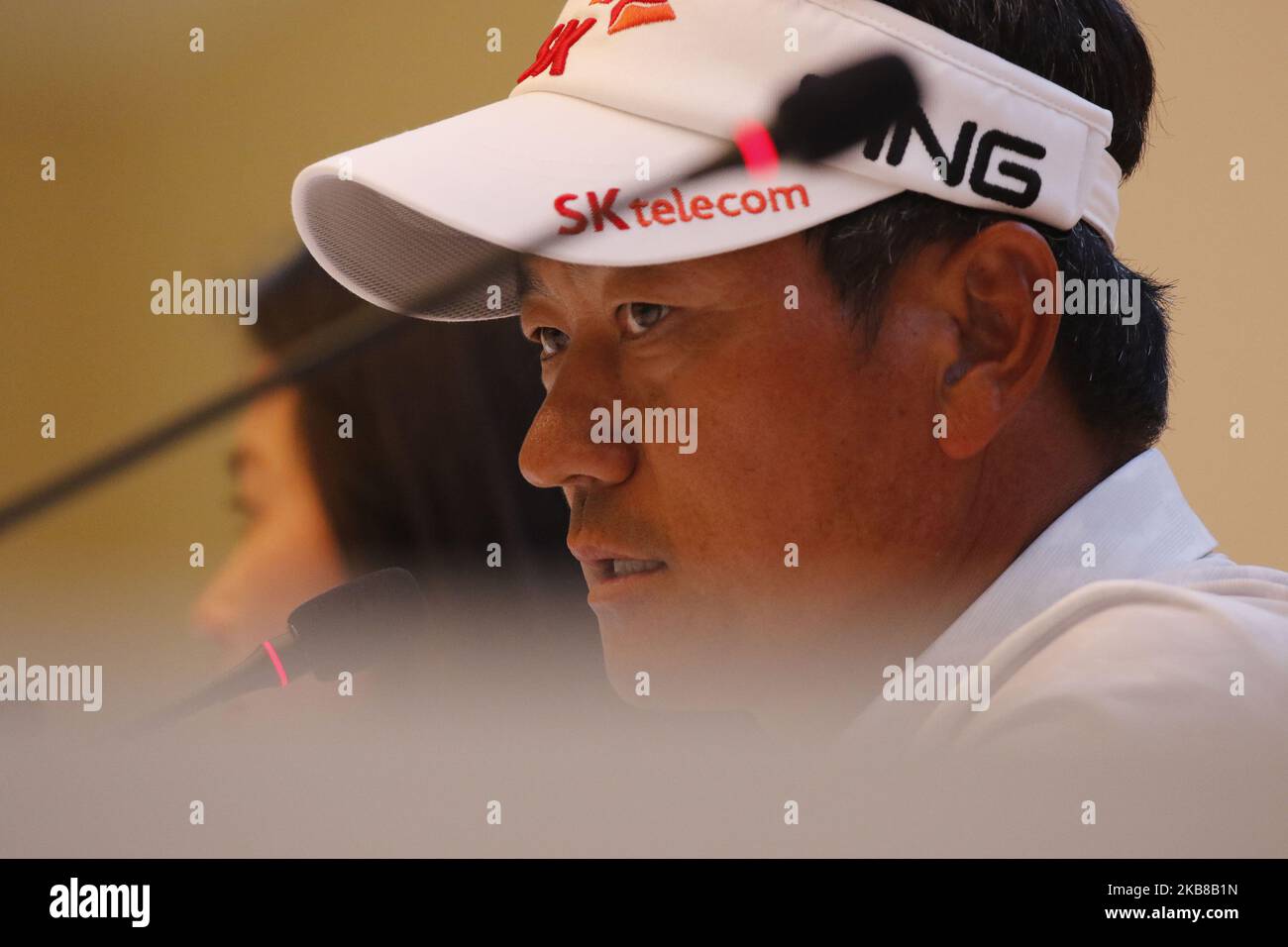 K.J. Choi of South Korea attend official interview at media center of ...