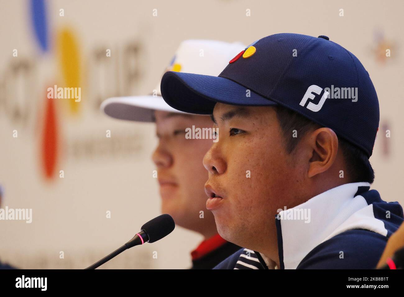 Byeong Hun Ahn of South Korea attend official interview at media center ...