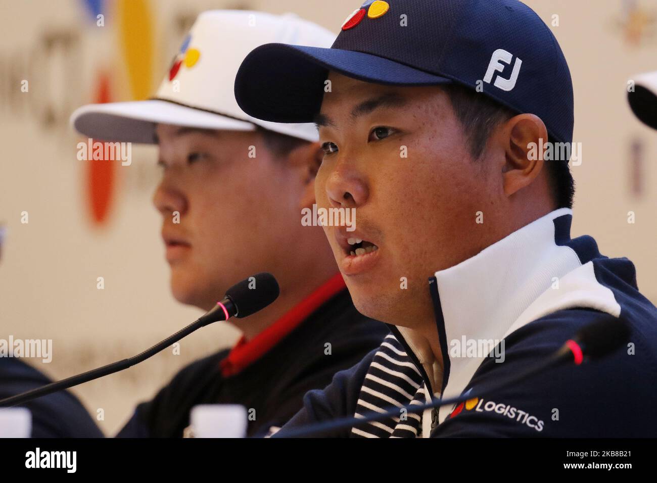 Byeong Hun Ahn of South Korea attend official interview at media center ...