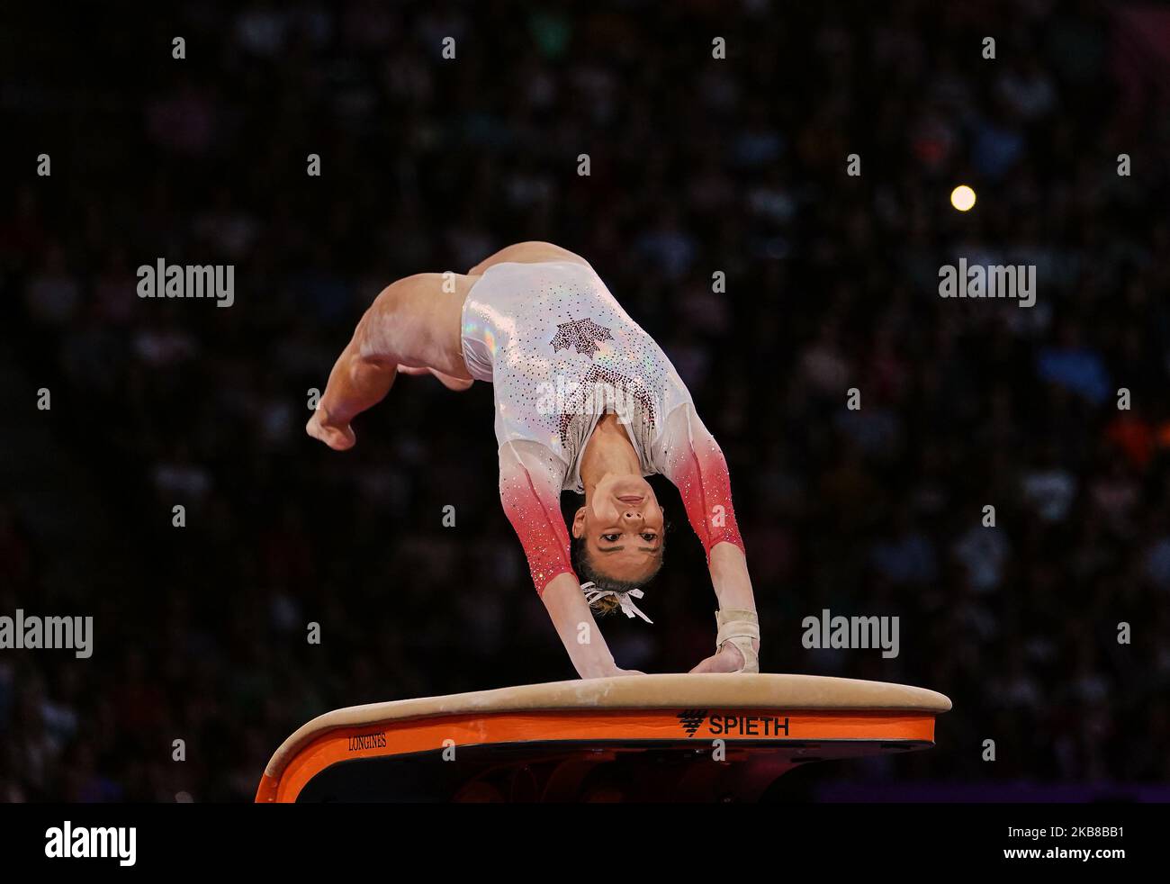 Shallon Olsen of Canada during vault for women at the 49th FIG Artistic ...