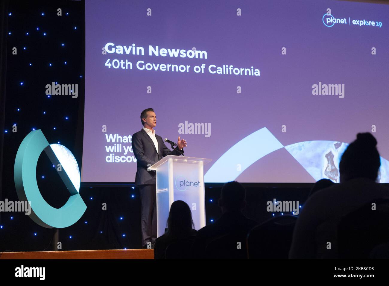 California Governor Gavin Newsom speaks at Planet’s Explore 19 ...