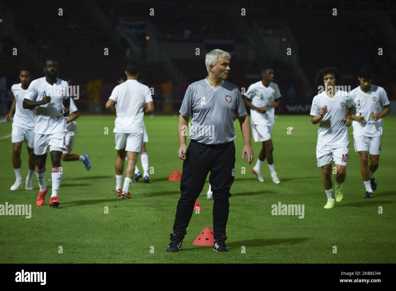 United Arab Emirates national football team warming up during the FIFA ...