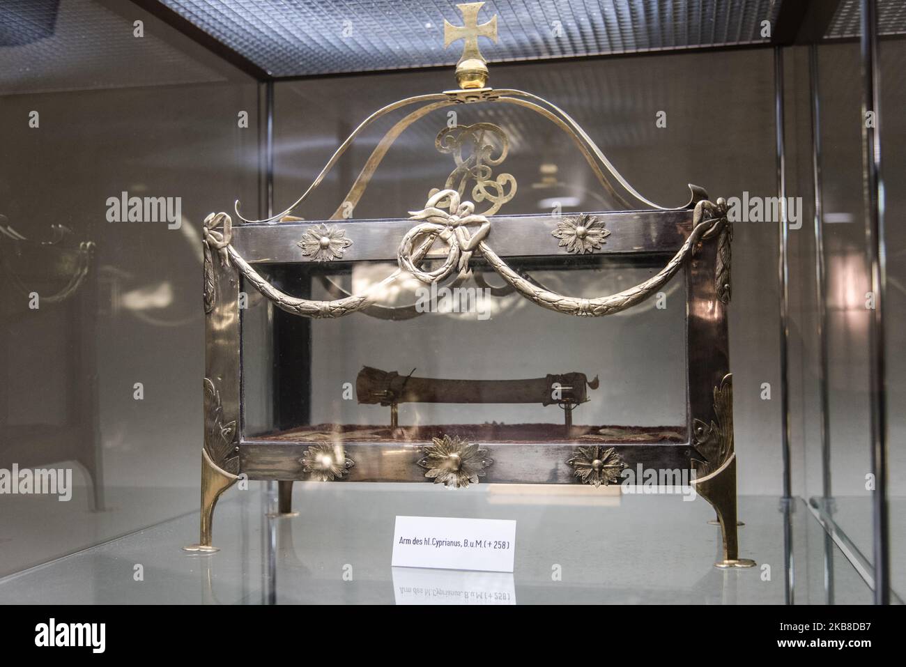 Relic of the arm of Saint Cyprianus in Kornelimuenster, Germany, on ...