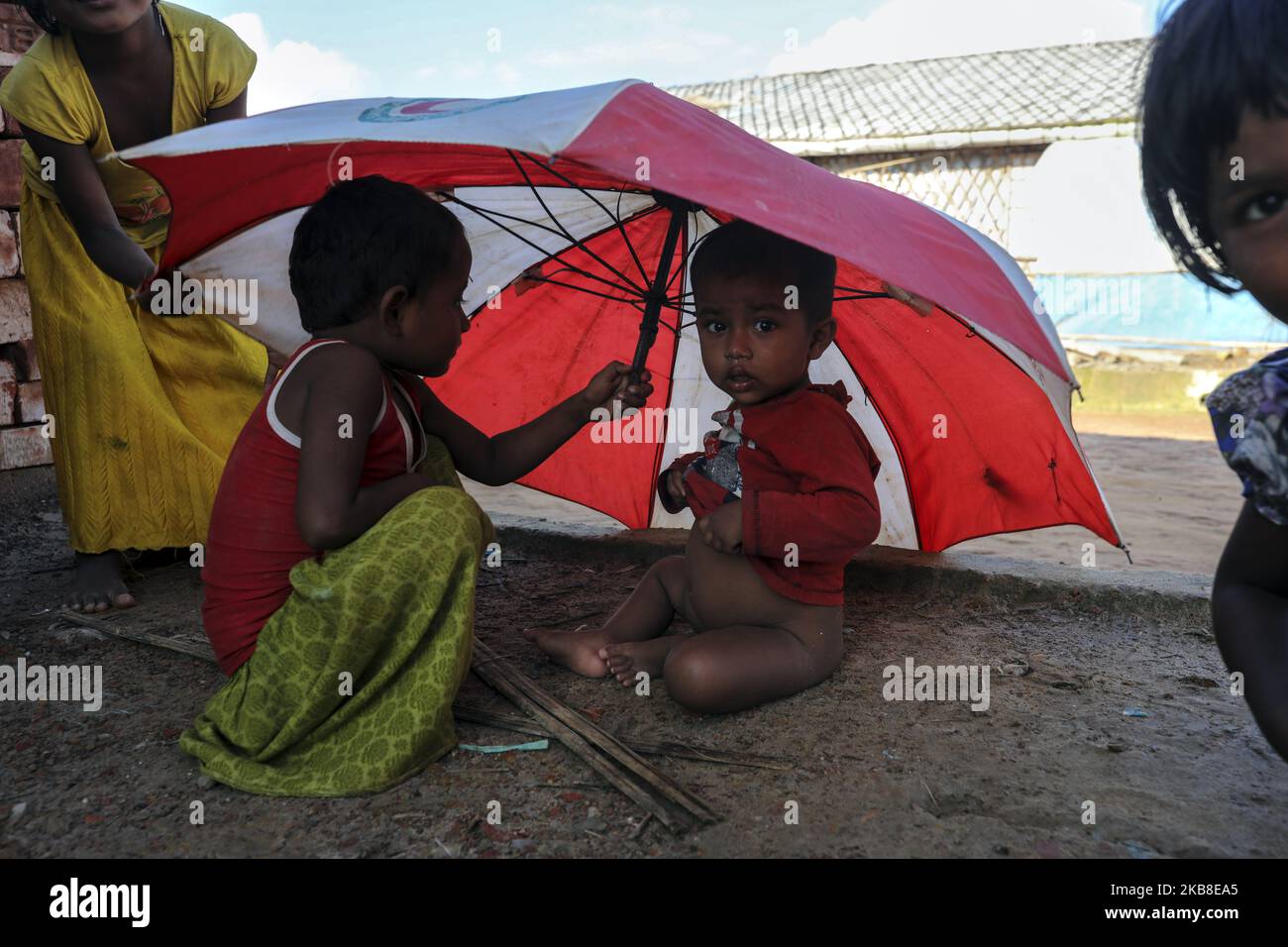 Rohingya children are playing in kutubalon camp at Cox's Bazar ...