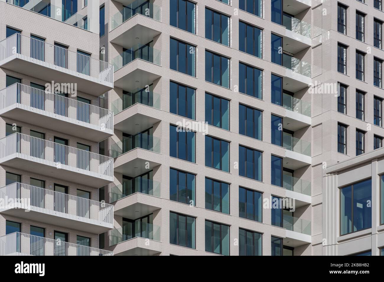 Exterior architectural detail modern facade of High-rise office ...