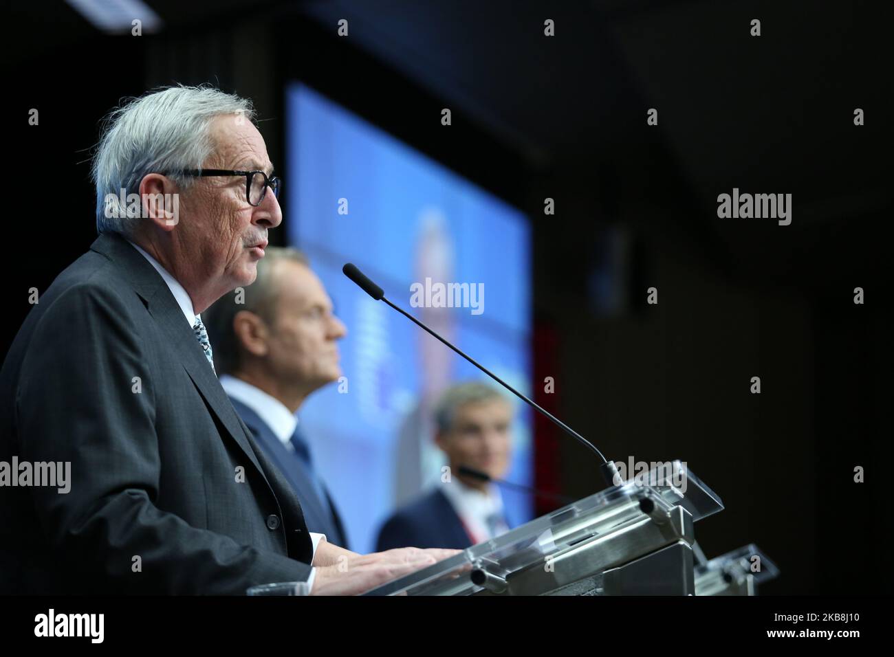 Jean-Claude Junker, President of European Commission speaks to ...